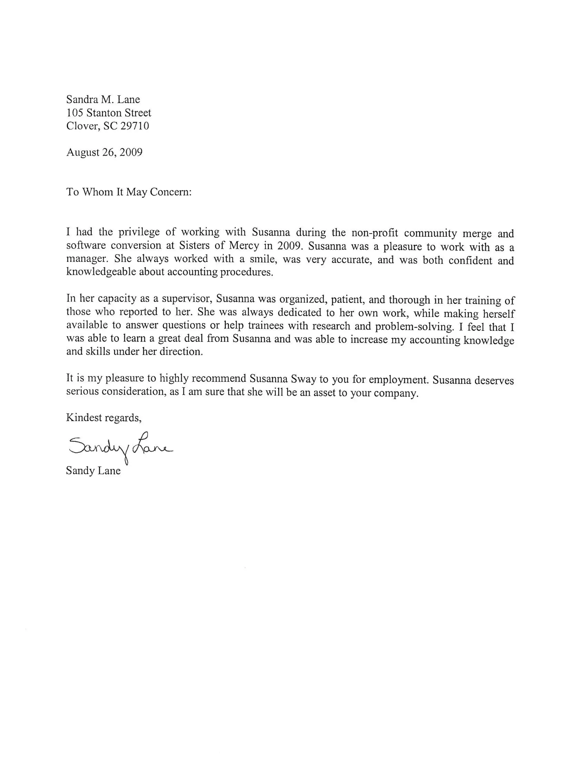 Project Letter of Recommendation | PDF