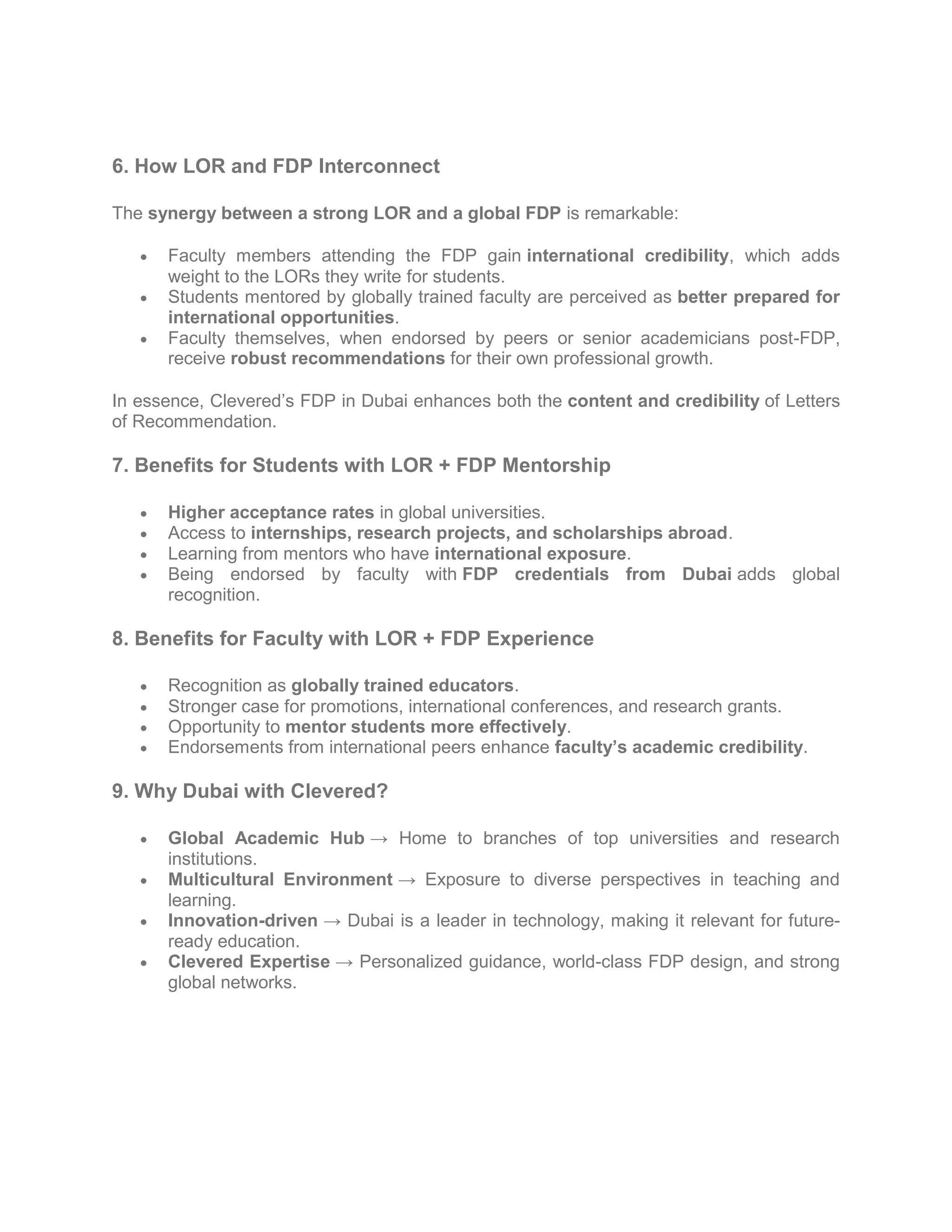Letter of Recommendation for Students and Faculty Development Program ...