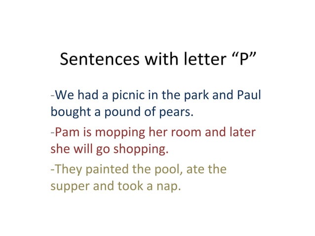 Letter p | PPT