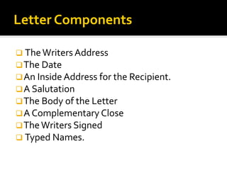 Letter wirriting | PPT