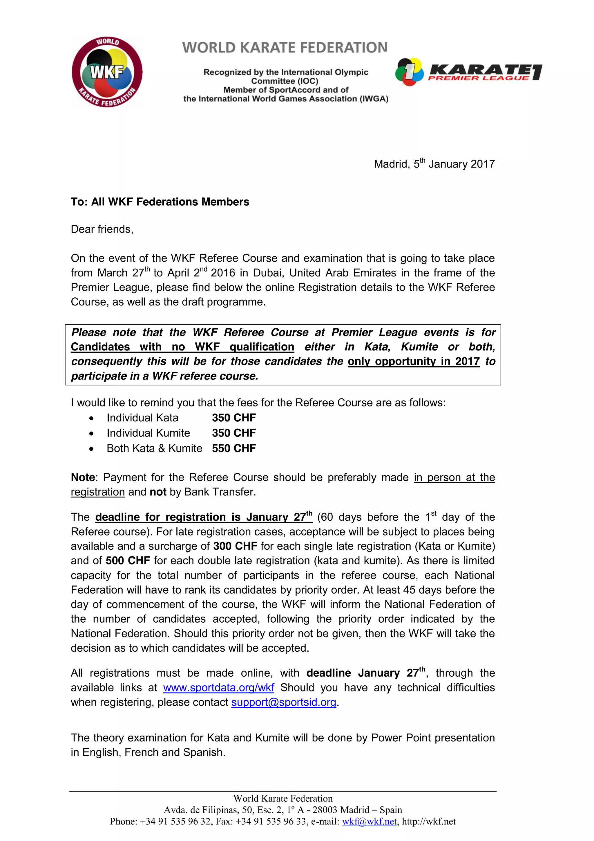 Letter referee course dubai 2017 | PDF