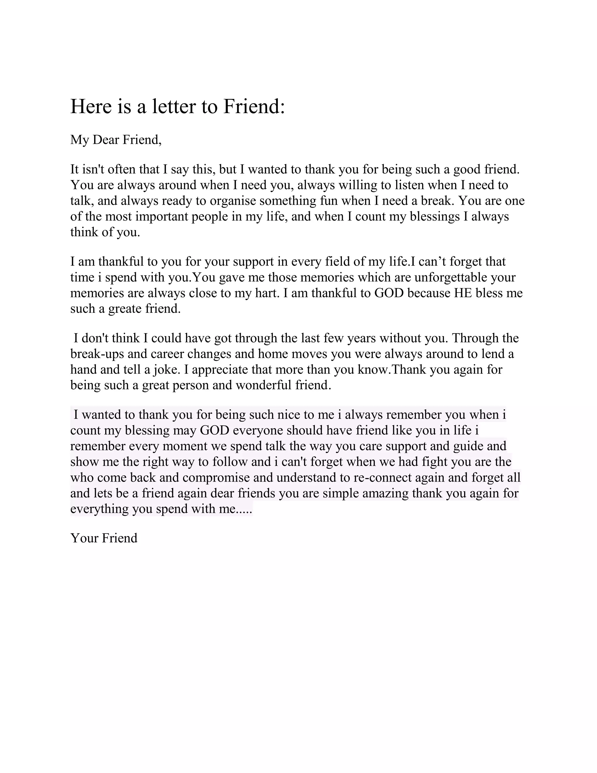Thanku Letters | PDF