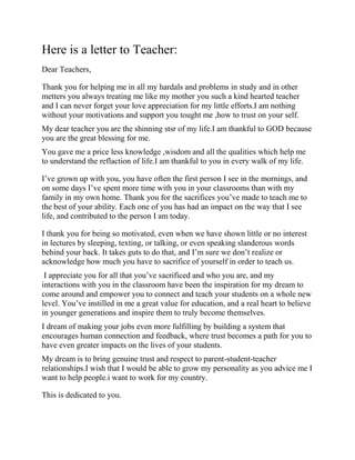 Thanku Letters | PDF