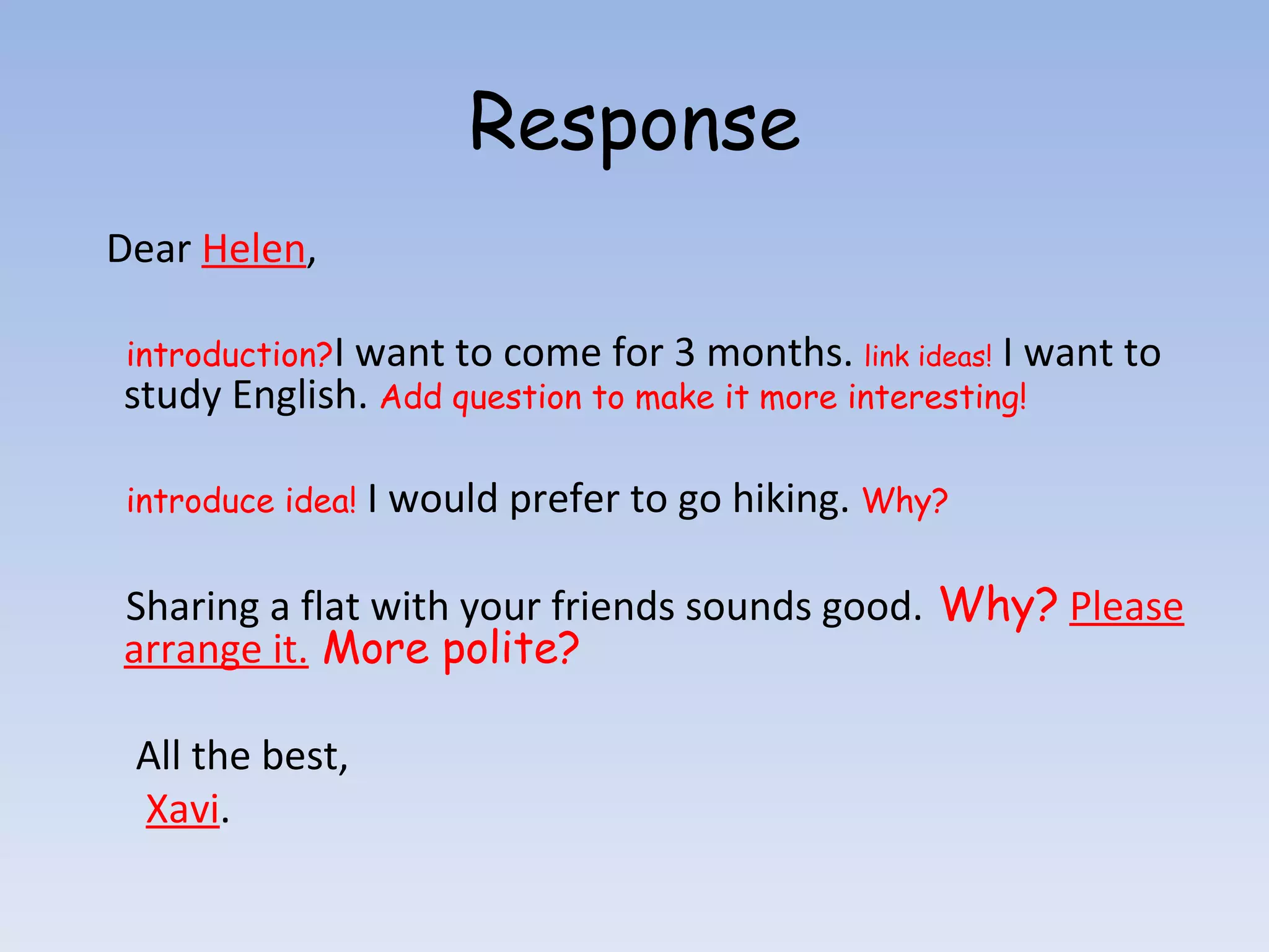 PART 1 Letters/emails with indirect questions | PPT
