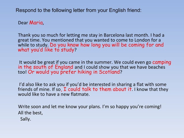 PART 1 Letters/emails with indirect questions | PPT | Email | Internet