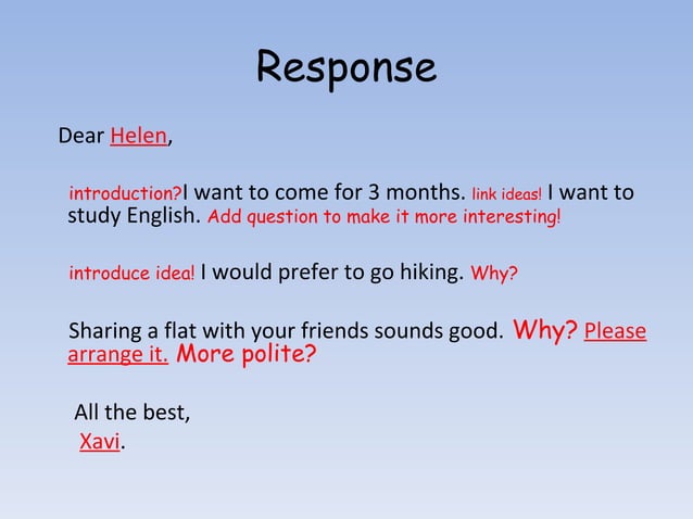 PART 1 Letters/emails with indirect questions | PPT | Email | Internet