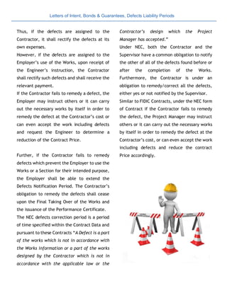 Letters of Intent, Bonds & Guarantees, Defects Liability Periods | PDF