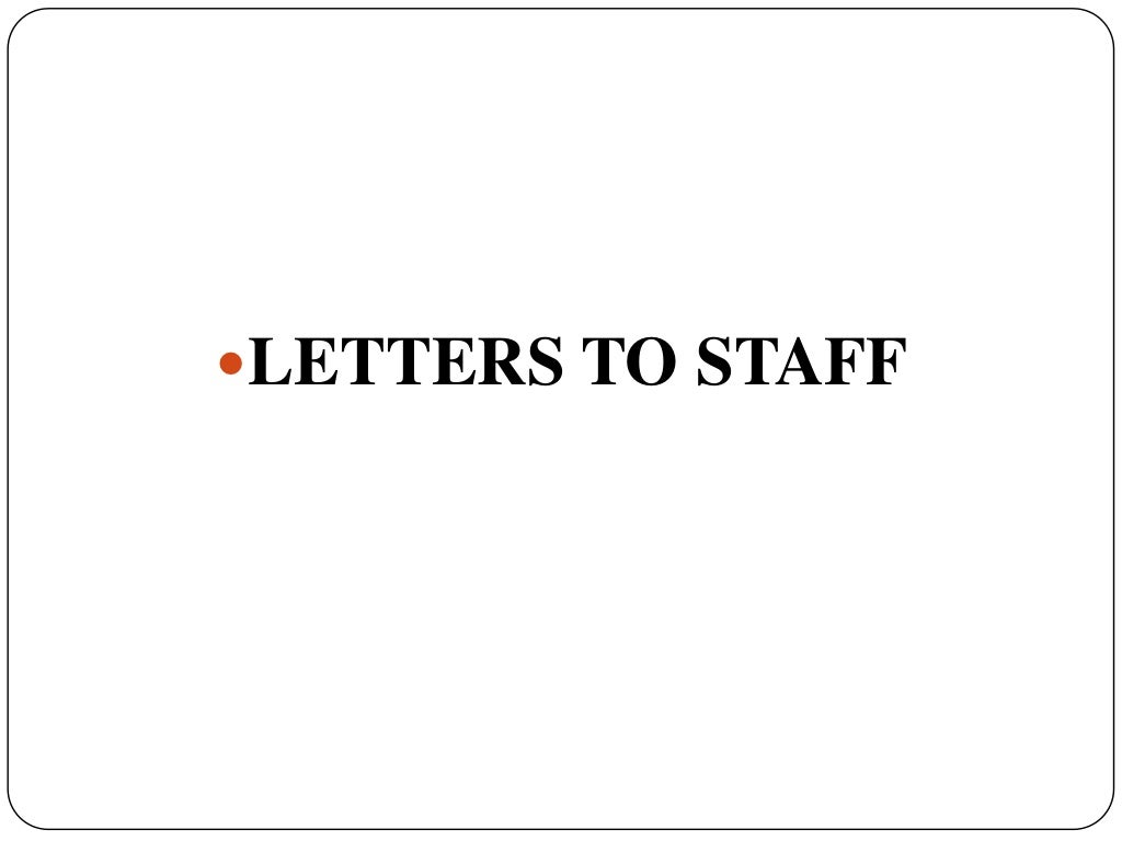 Letters 2 staff