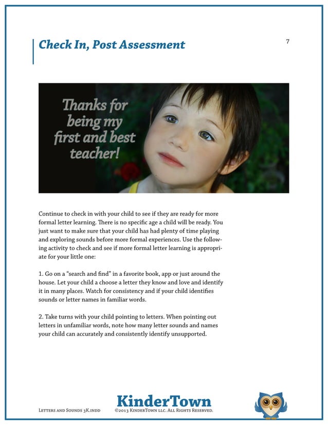 Letters and sounds 3K | PDF