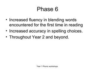 Letters and sounds summary of phases 1 to 6 | PPT