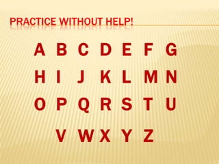 Letters and spelling the alphabet | PPSX