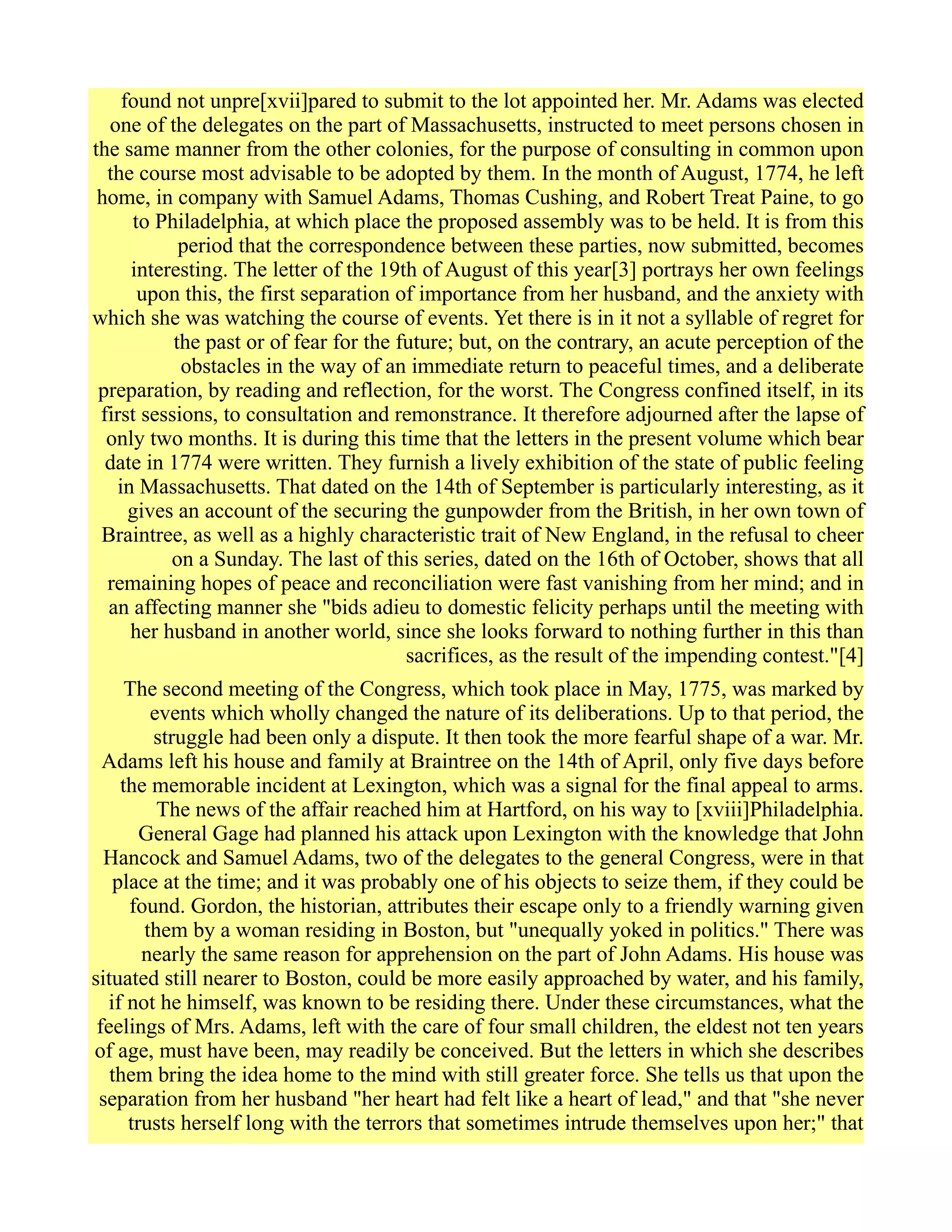 Letters Between John and Abigail Adams During the American Revolution | PDF