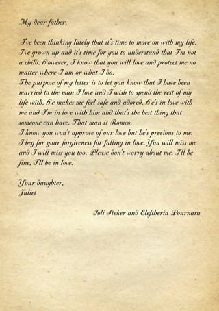 Romeo And Juliet Love Letter