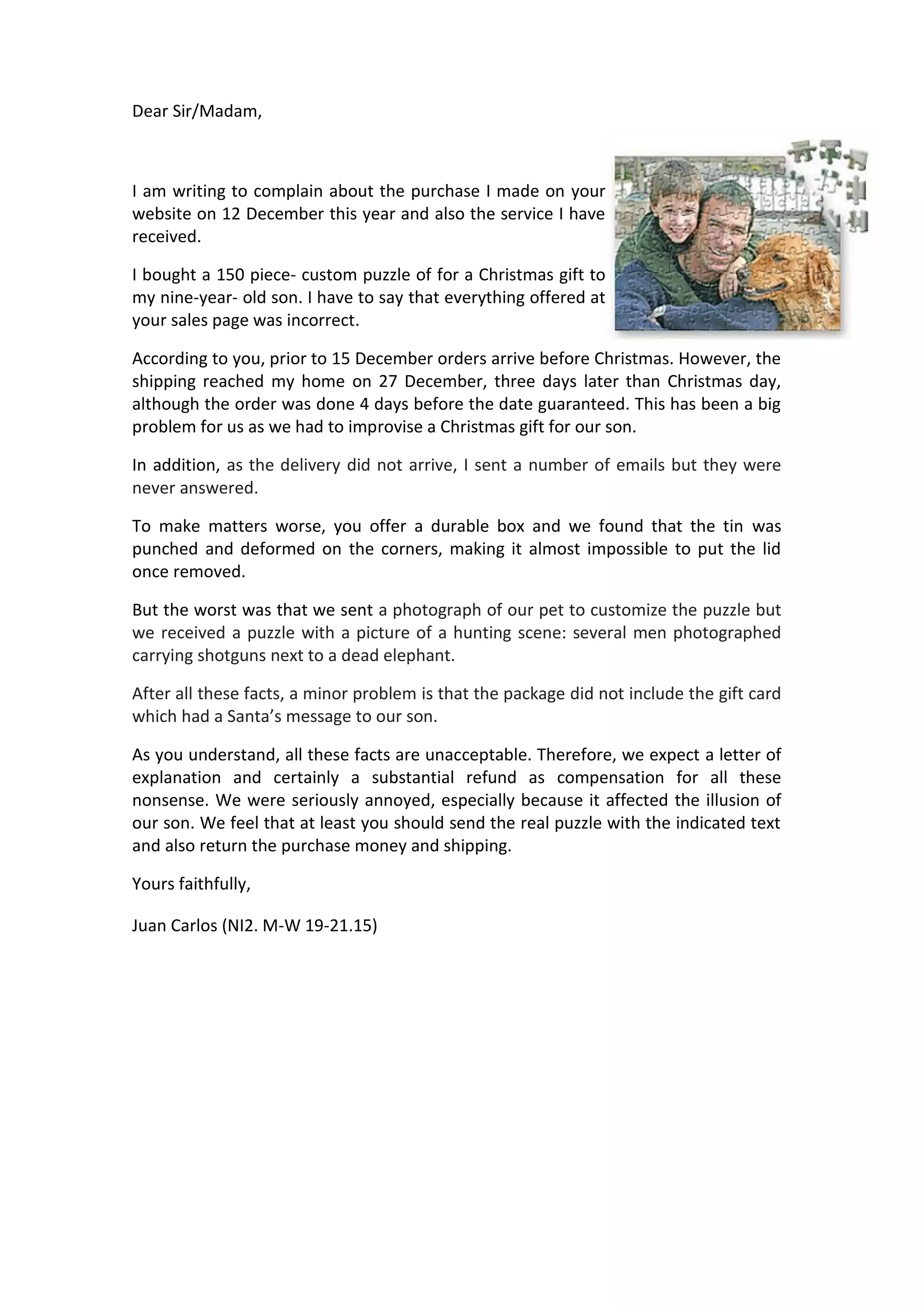 Letters of complaint | PDF