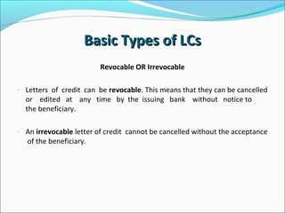 Letters of credit | PPT