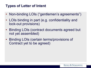 What Is The Difference Between The Letter Of Intent And