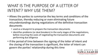 Letters of intent | PPTX
