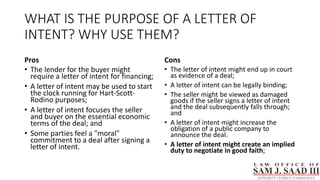 Letters of intent | PPTX