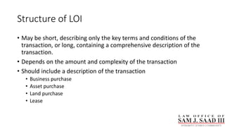 Letters of intent | PPTX