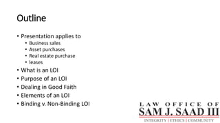 Letters of intent | PPTX