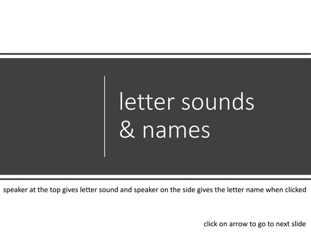 Letter sounds & names learn pwpt | PPT