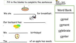 Sound s part 2 ce, ci and cy Teaching Kids at Home | PPTX