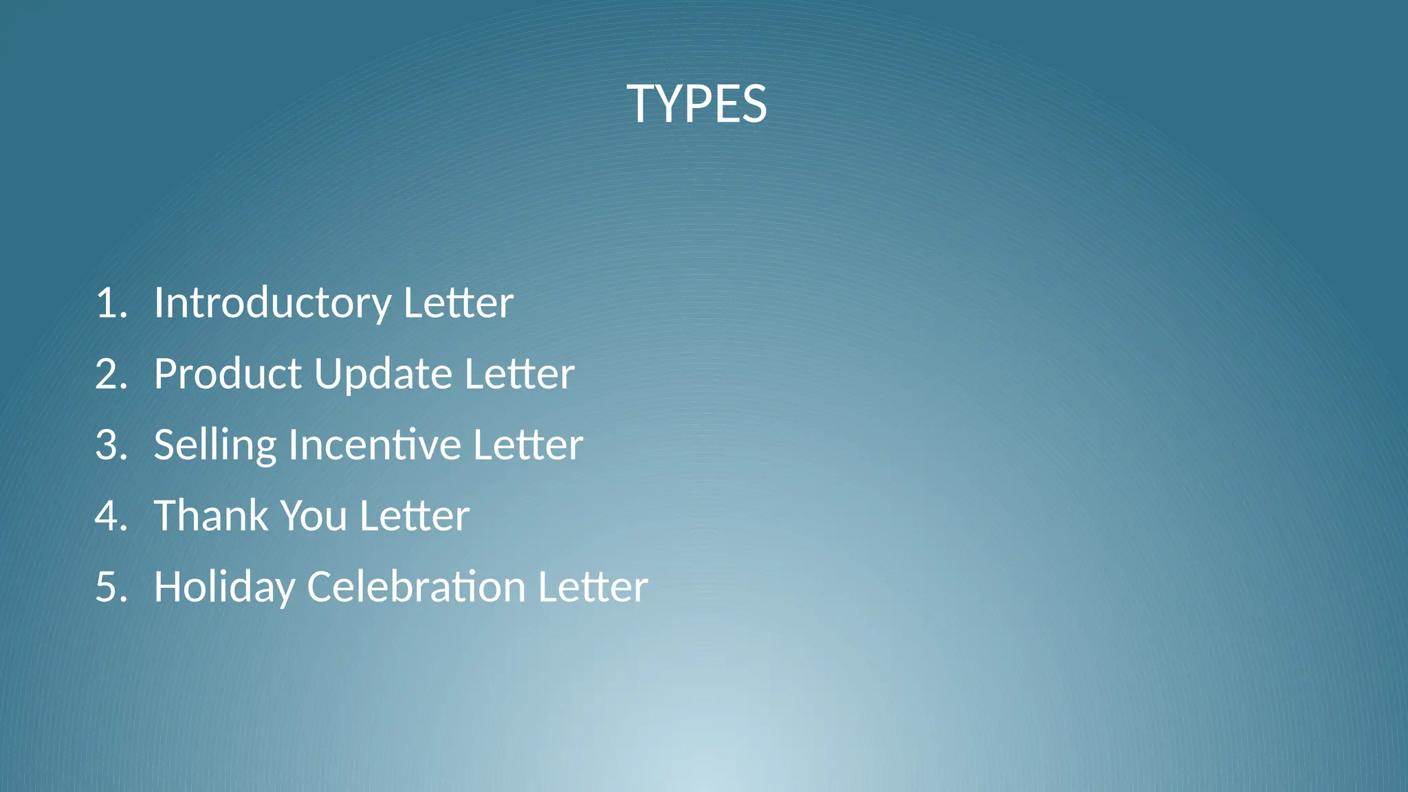 Types of letters including the sales promotional letters and ...