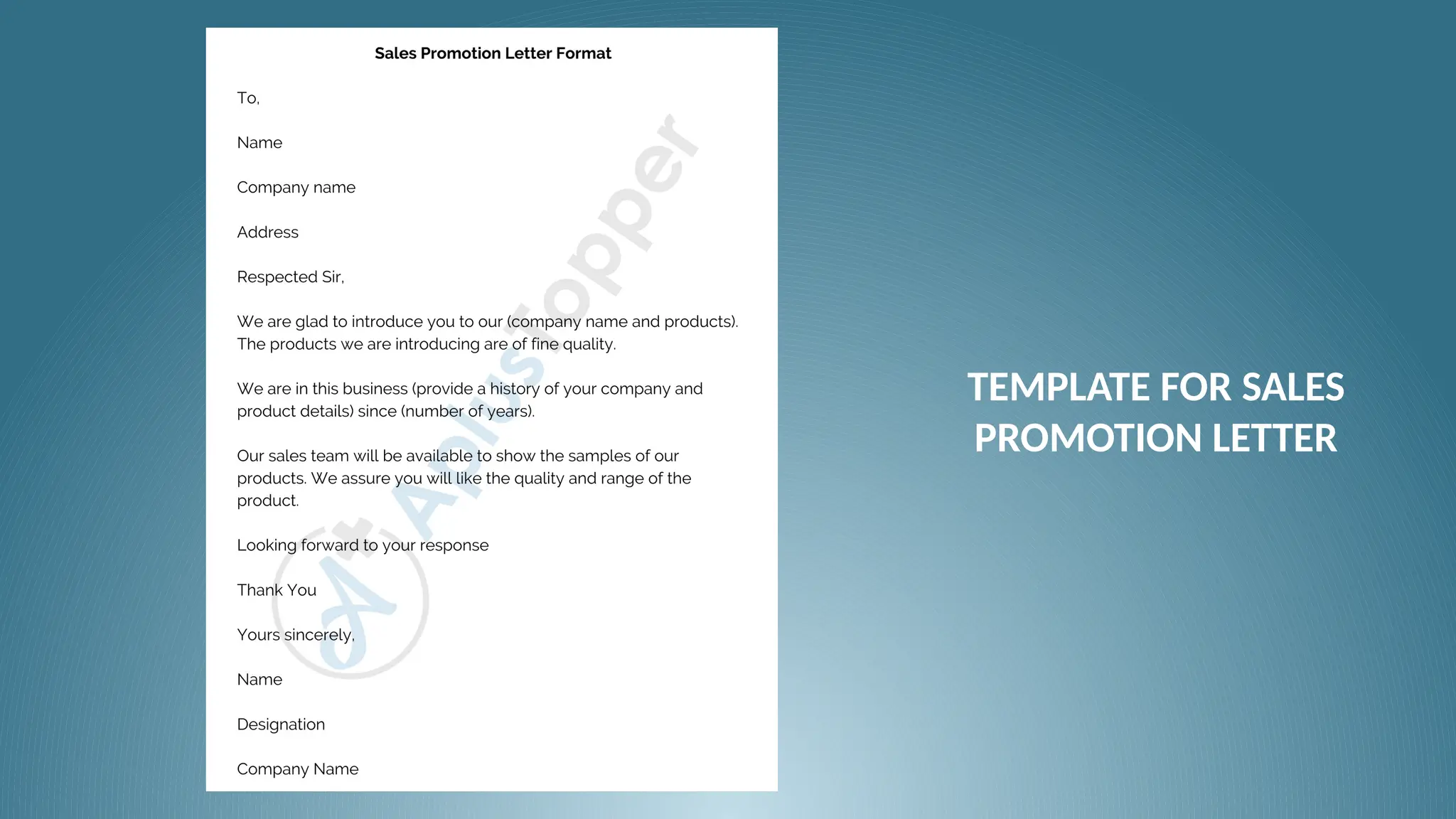 Types of letters including the sales promotional letters and ...