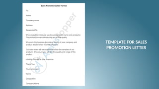 Types of letters including the sales promotional letters and ...