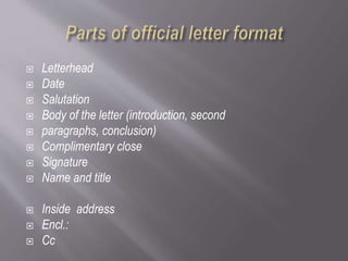 Letters presentations | PPT