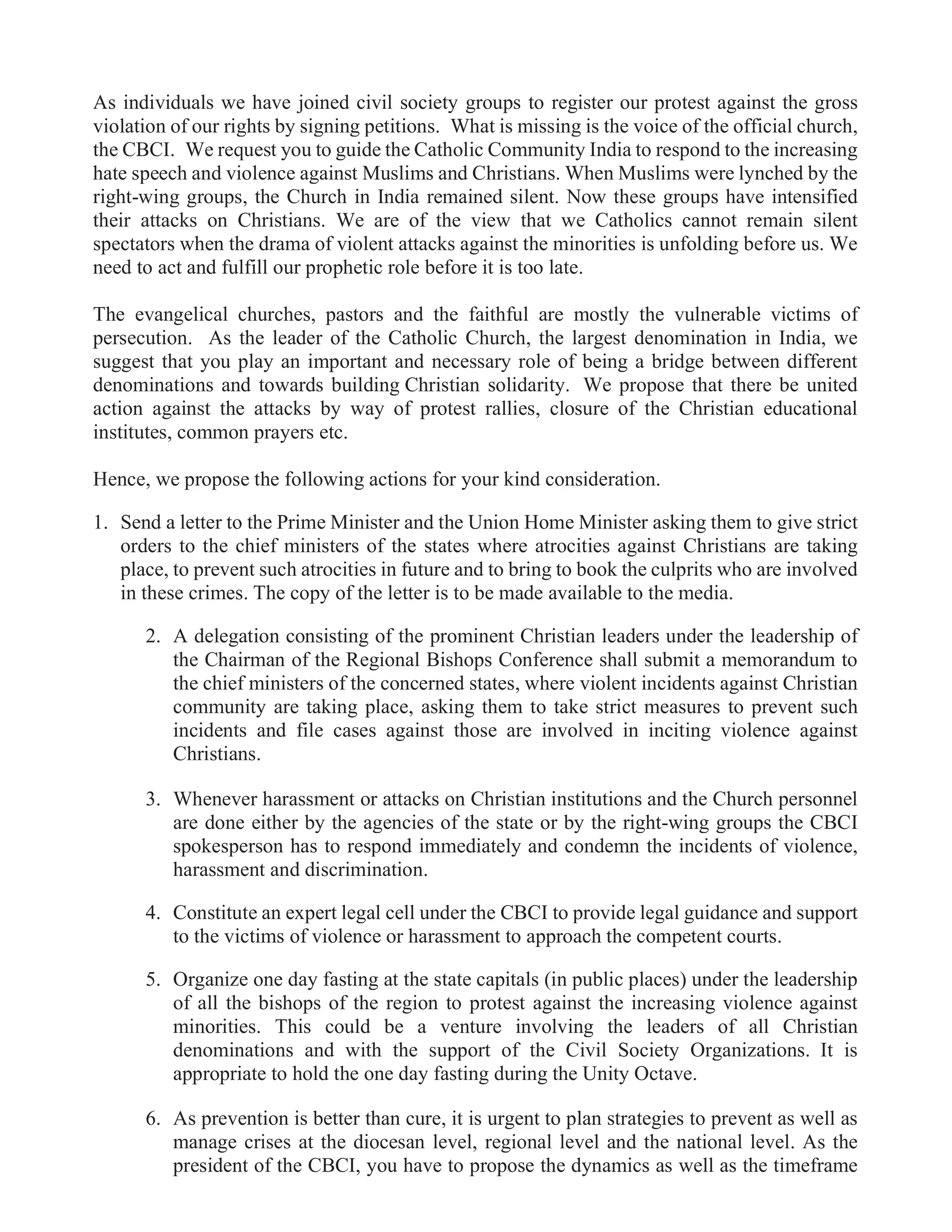 Letter to cardinal | PDF