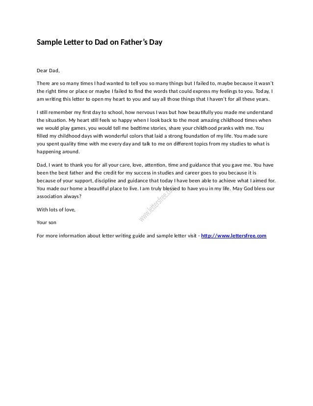Letter To Dad On Fathers Day letter-to-dad-on-fathers-day