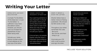 Letter to the Editor Workshop | PDF