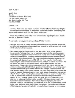 John Temple letter to Noel Ono | PDF