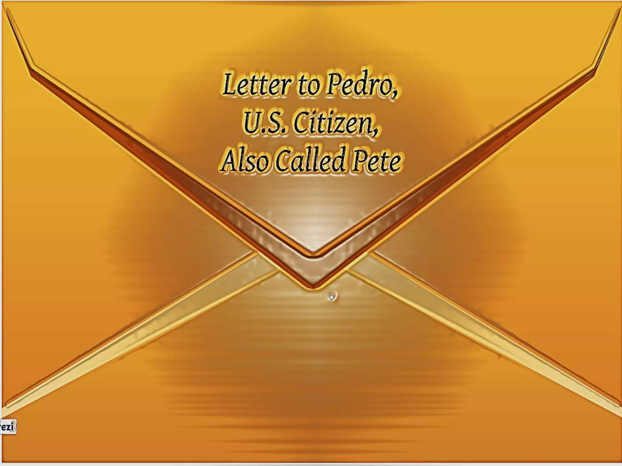 Letter to pedro | PPTX