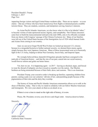 Letter to president donald trump | PDF