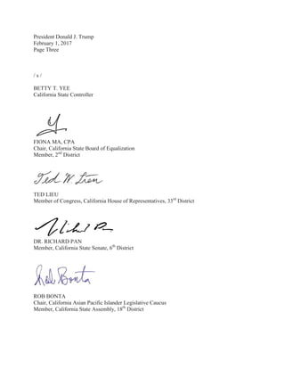 Letter to president donald trump | PDF