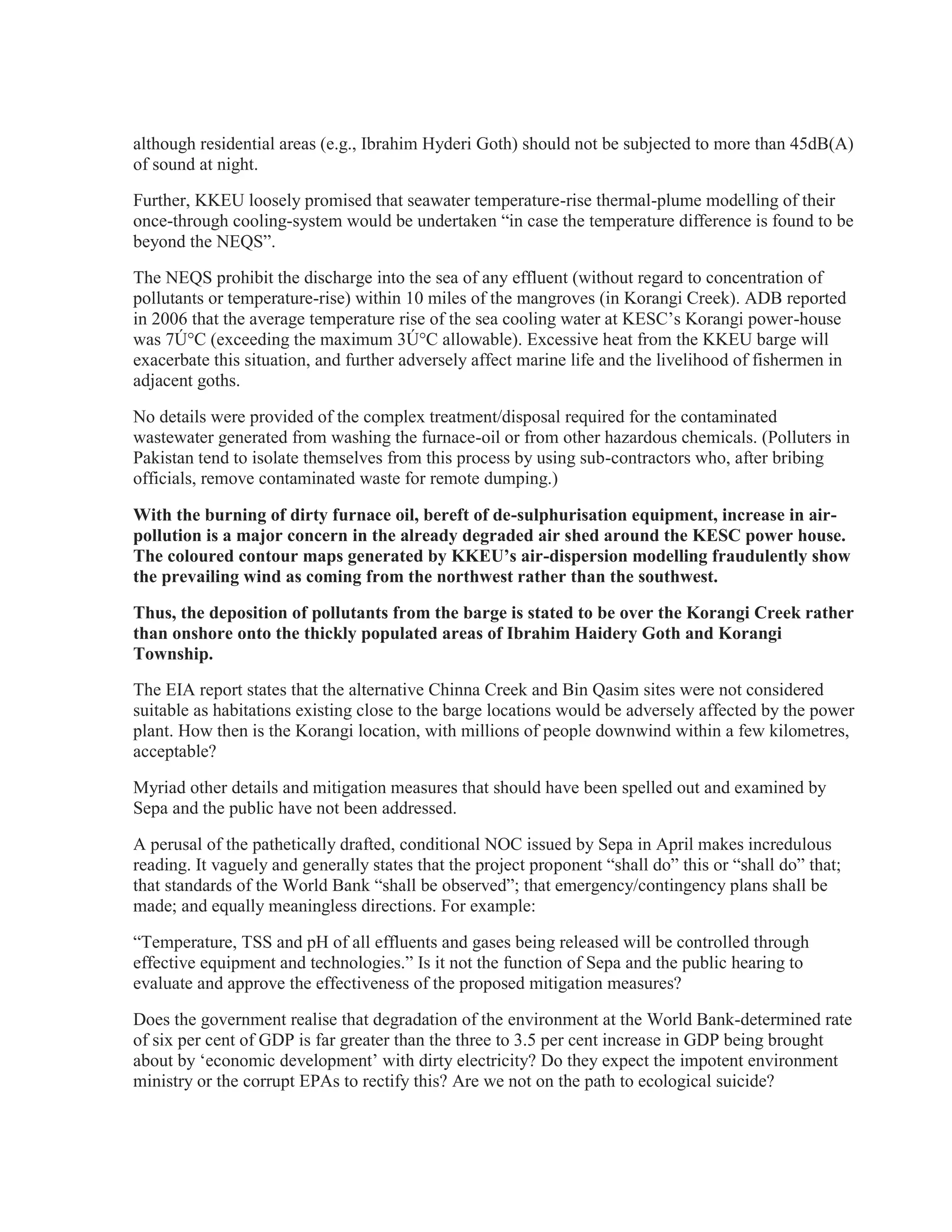 shehri Letter to sepa | PDF