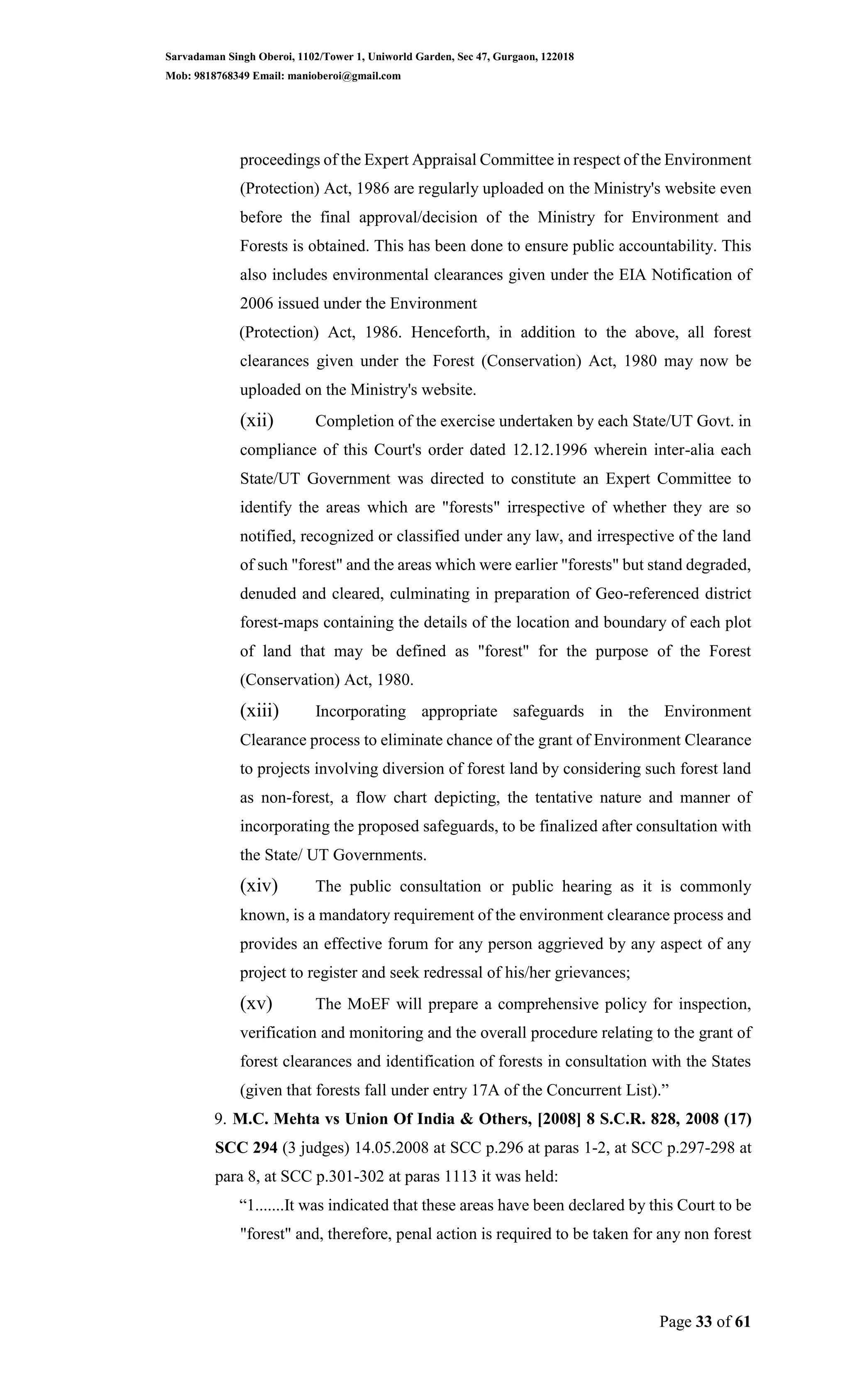 Letter to six noticees in re section 80 cpc notice dated 24.03.16