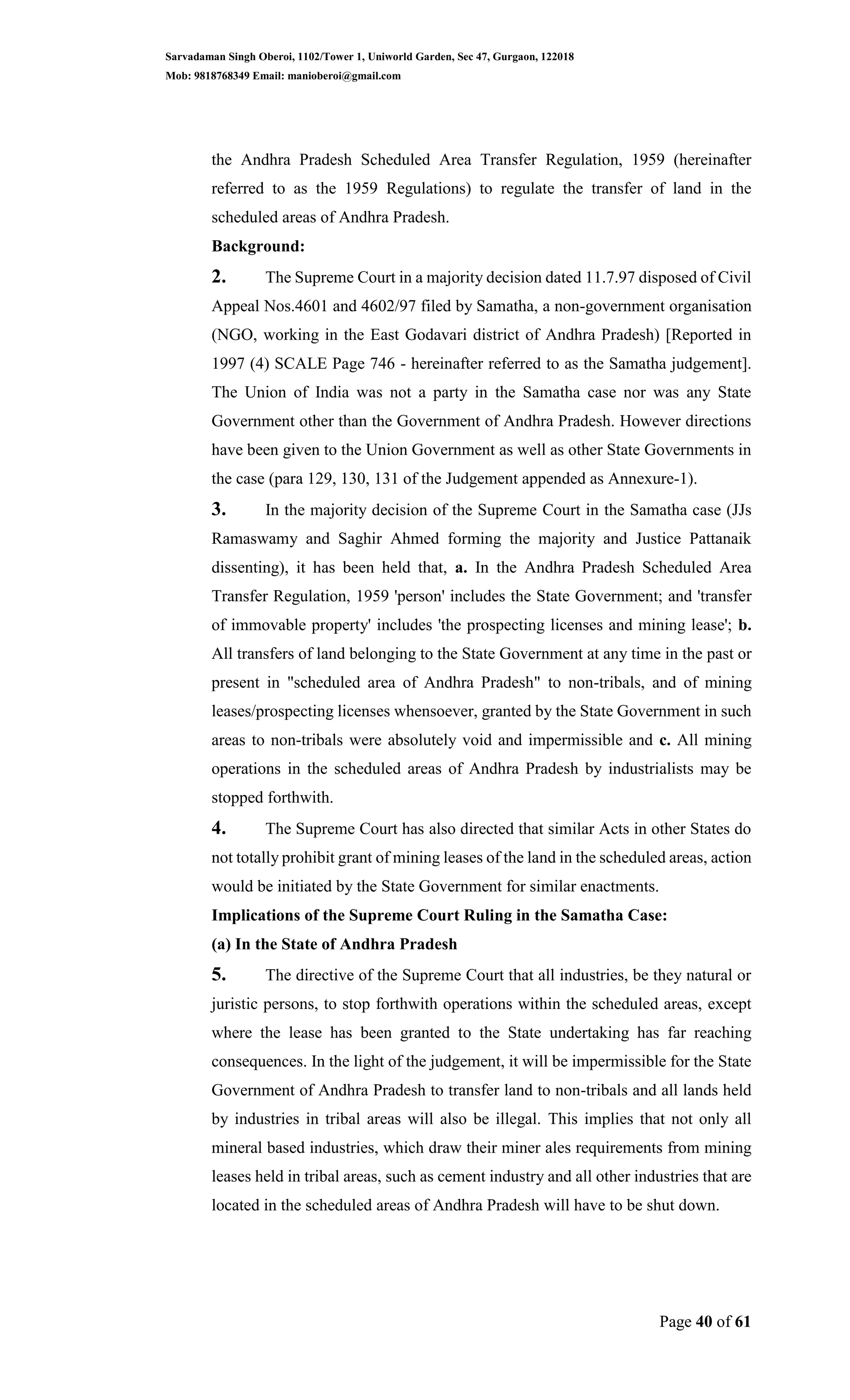 Letter to six noticees in re section 80 cpc notice dated 24.03.16