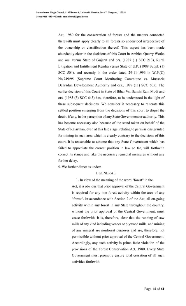 Letter to six noticees in re section 80 cpc notice dated 24.03.16
