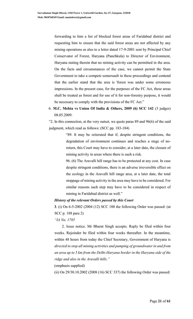 Letter to six noticees in re section 80 cpc notice dated 24.03.16