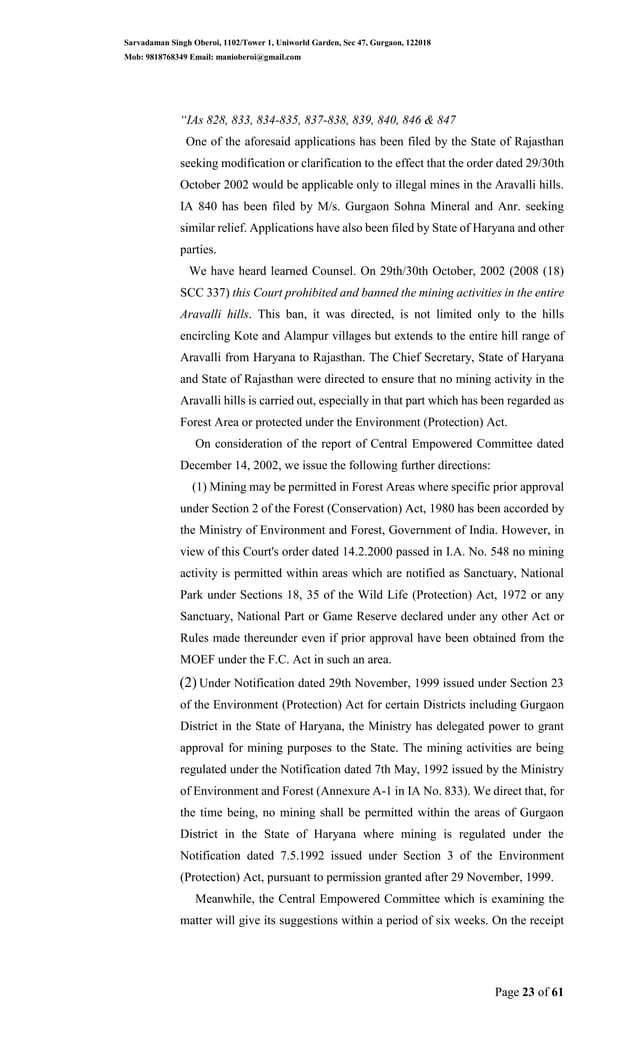 Letter to six noticees in re section 80 cpc notice dated 24.03.16