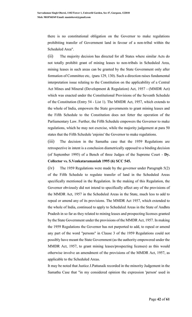 Letter to six noticees in re section 80 cpc notice dated 24.03.16