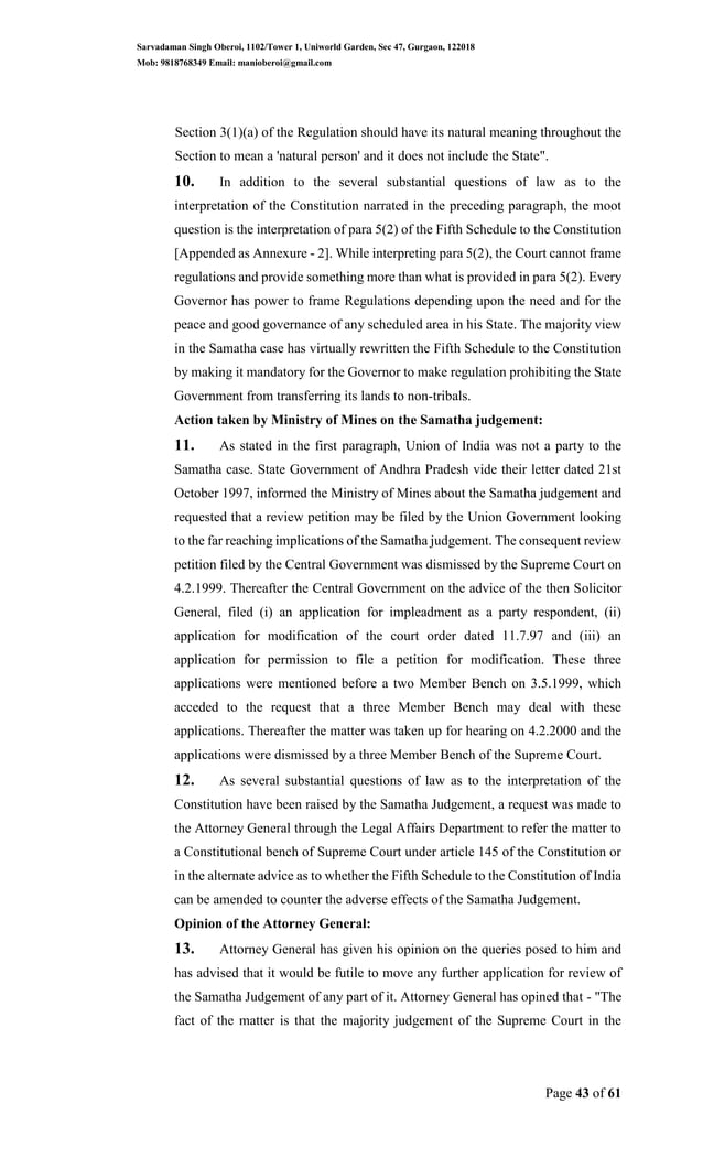 Letter to six noticees in re section 80 cpc notice dated 24.03.16