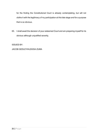 Letter to the chief justice 14.04.2021