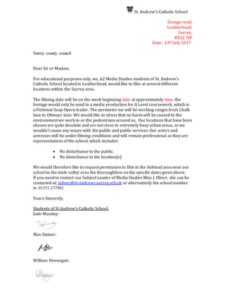 Letter to the council | PDF