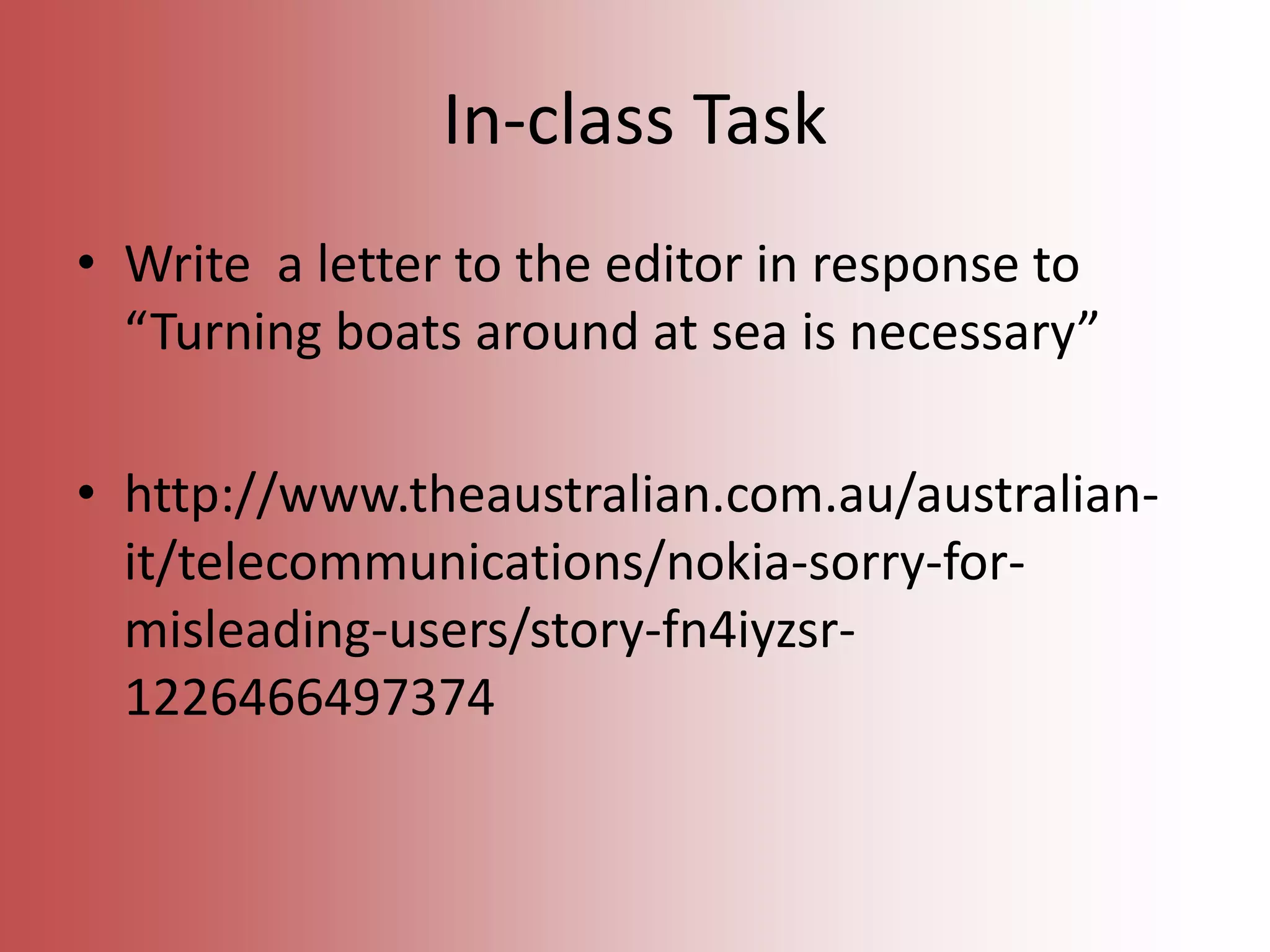 Letter to the editor | PPTX