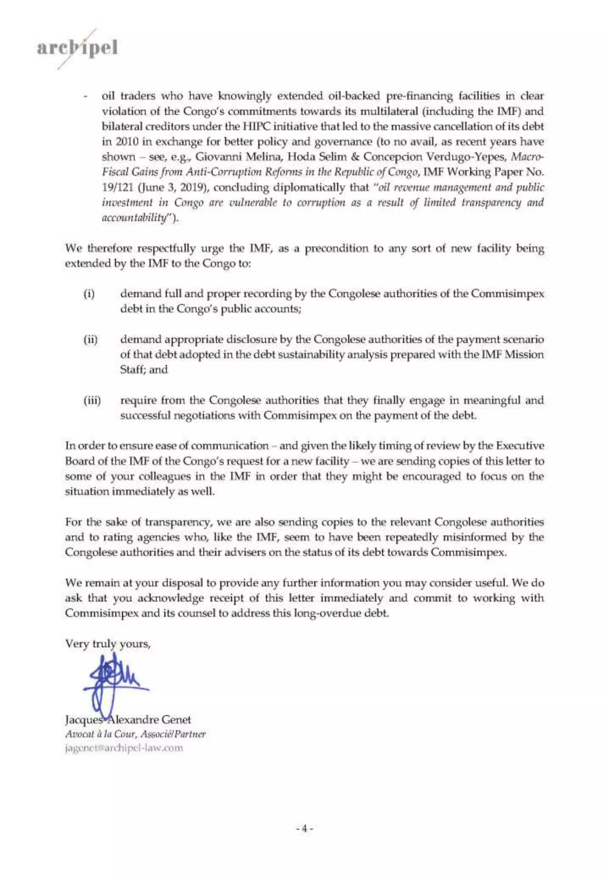 Letter to the imf | PDF