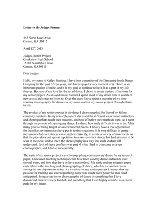 Letter to the judges | DOCX